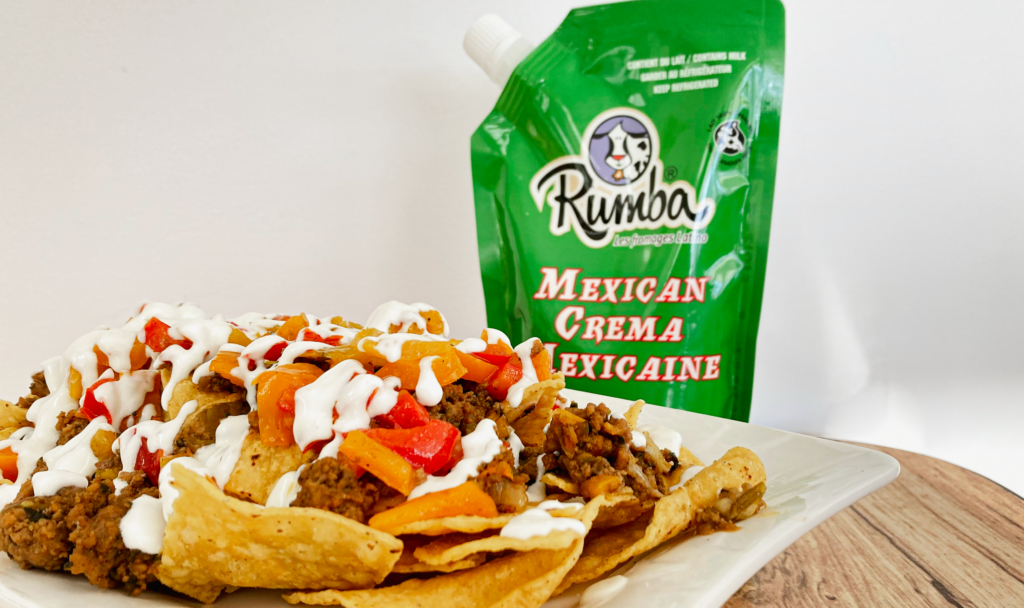 Nachos avec boeuf haché et crème mexicaine Rumba - Les Fromages Rumba